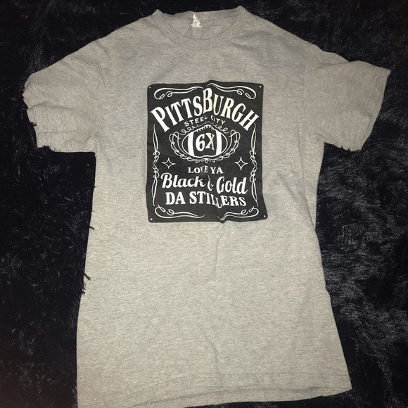 Delta | Shirts | Gray Delta Pro Weight Pittsburgh Black Gold Da ...